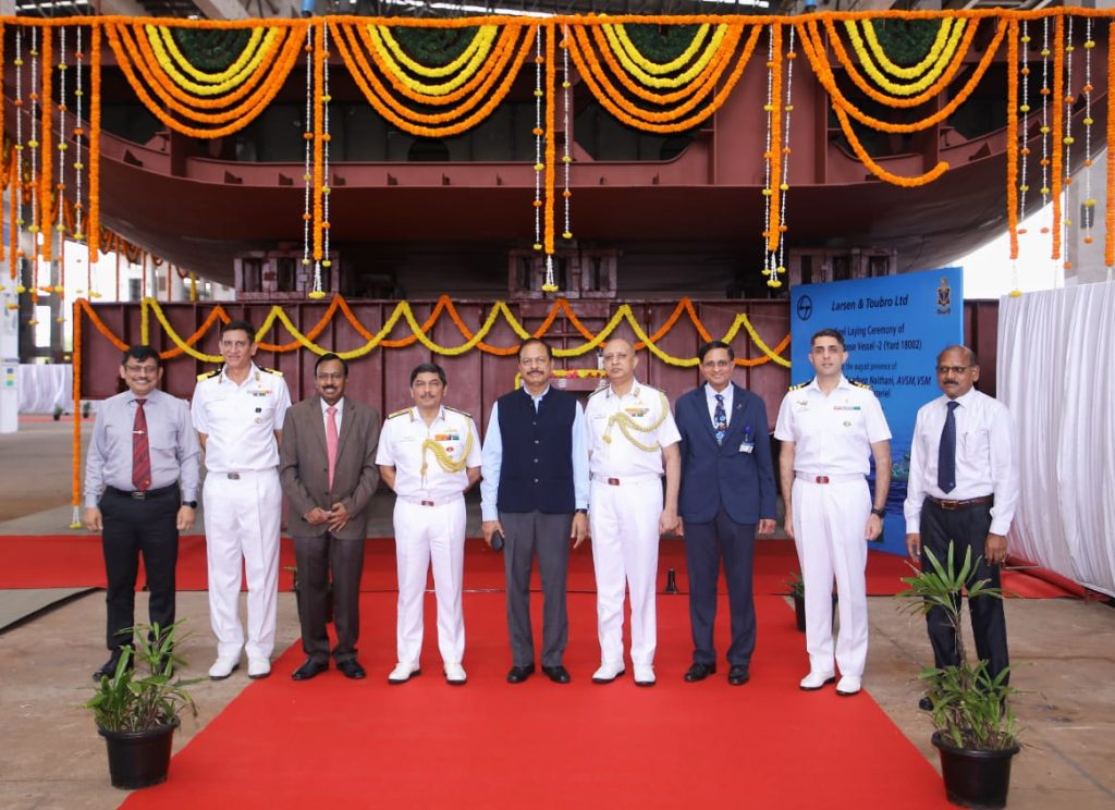 L&T Shipyard Kattupalli Held Keel Laying Ceremony Of Two Multi-Purpose ...
