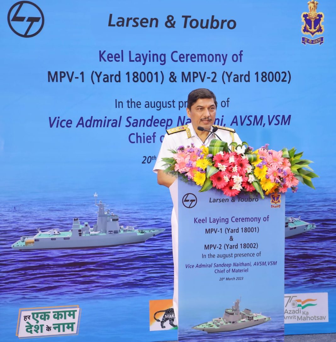 L&T Shipyard Kattupalli Held Keel Laying Ceremony Of Two Multi-Purpose ...